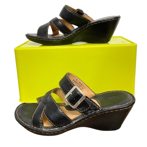 Born | Shoes | Born Womens Black Wedge Sandal Size 9 | Poshmark